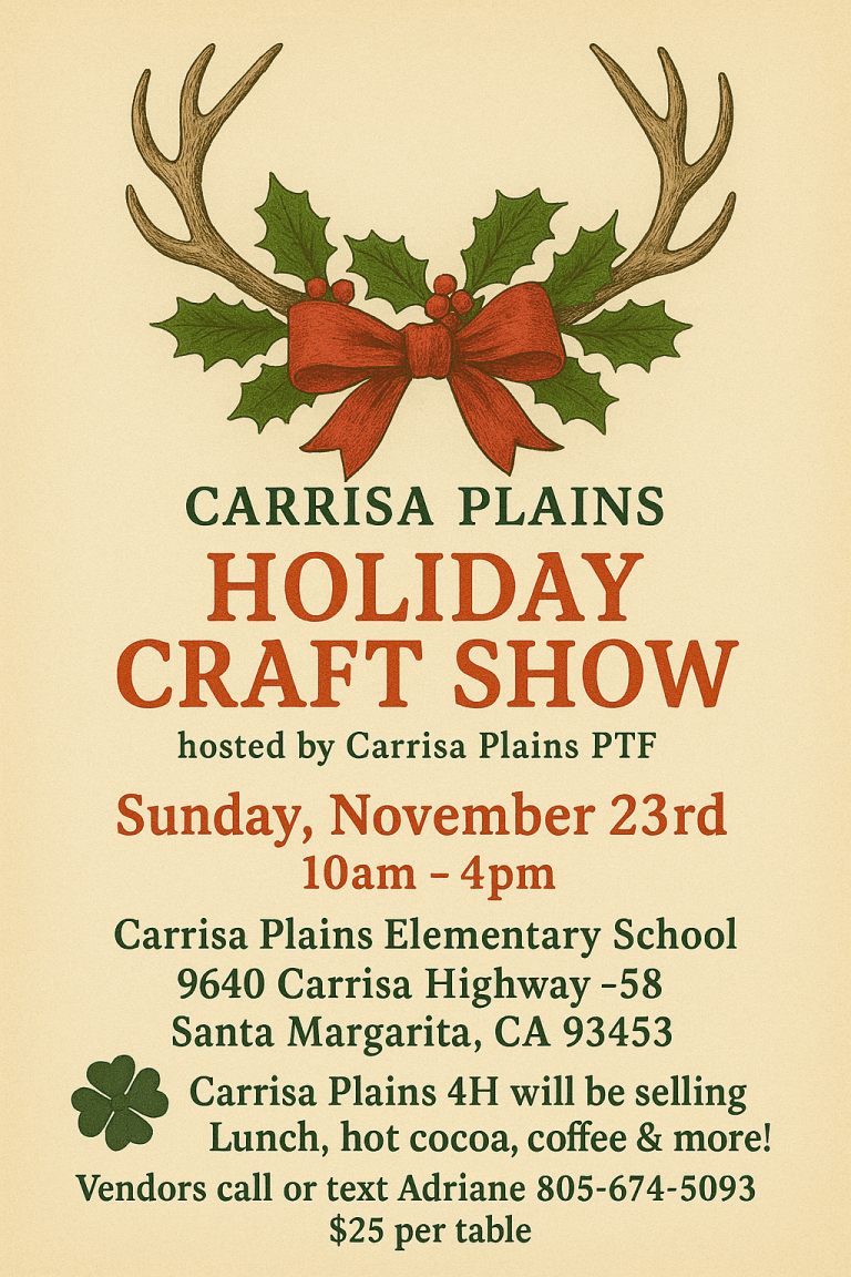 Carrisa Plains Holiday Craft Show - EnjoySLO